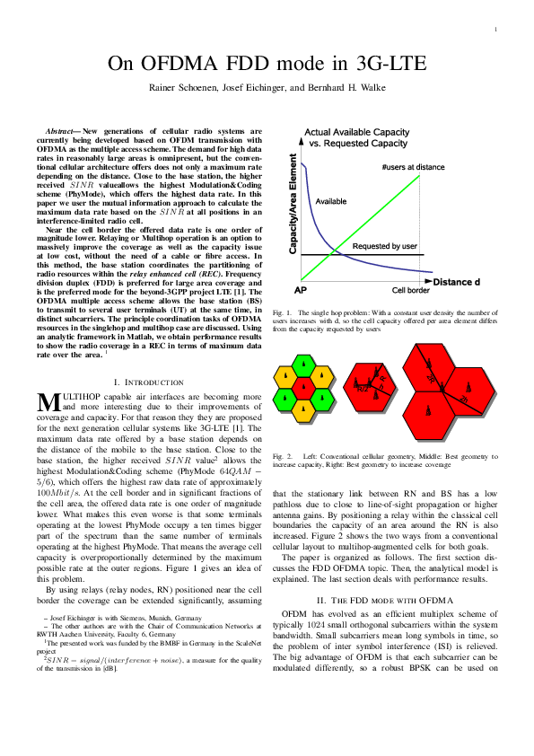 (PDF) On the OFDMA FDD mode in 3G-LTE
