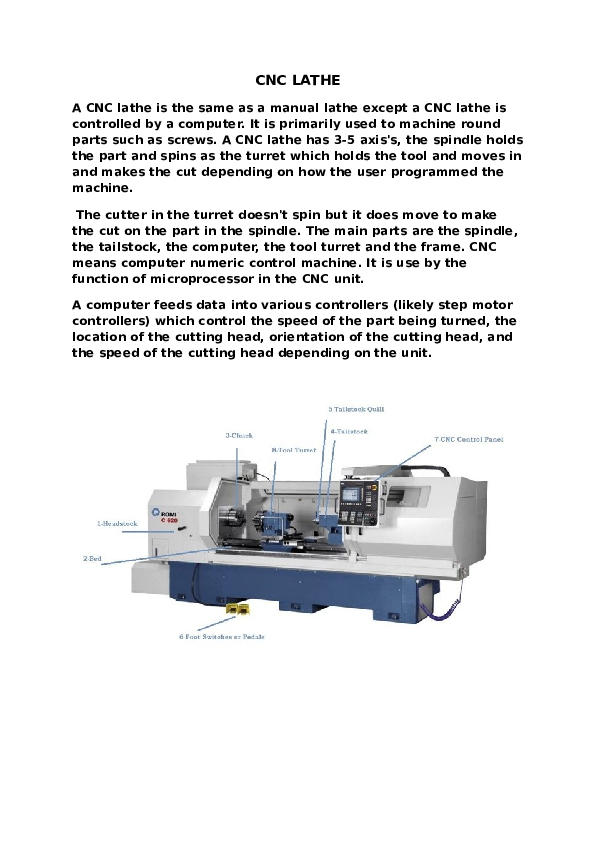 (DOC) CNC LATHE