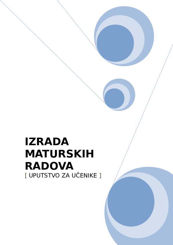(DOC) IZRADA MATURSKIH RADOVA [ UPUTSTVO ZA UČENIKE