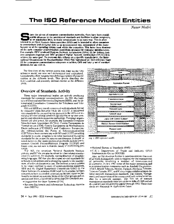 (PDF) The ISO reference model entities