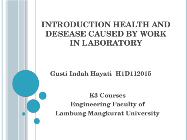 (PPT) Gusti Indah Hayati PPT PENGANTAR KESEHATAN KERJA DAN PENYAKIT ...