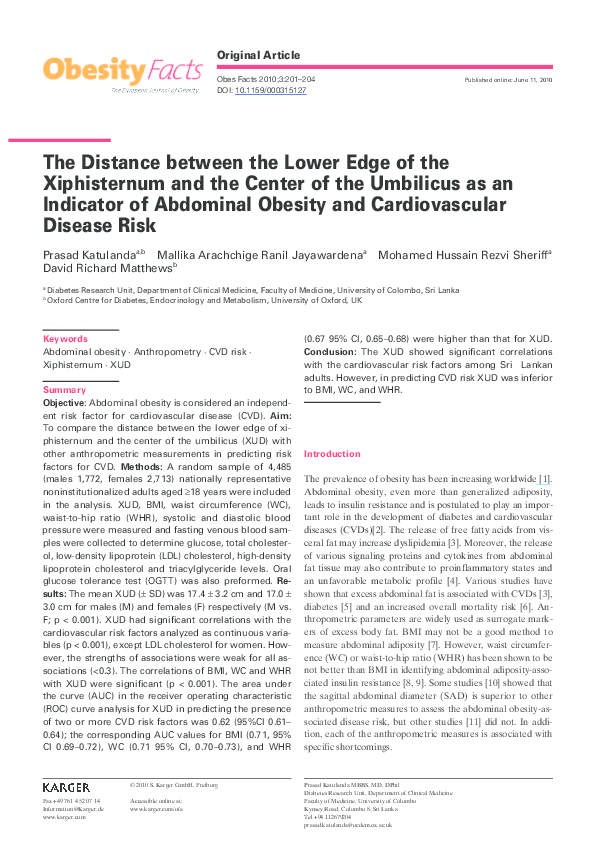 (PDF) The Distance between the Lower Edge of the Xiphisternum and the ...