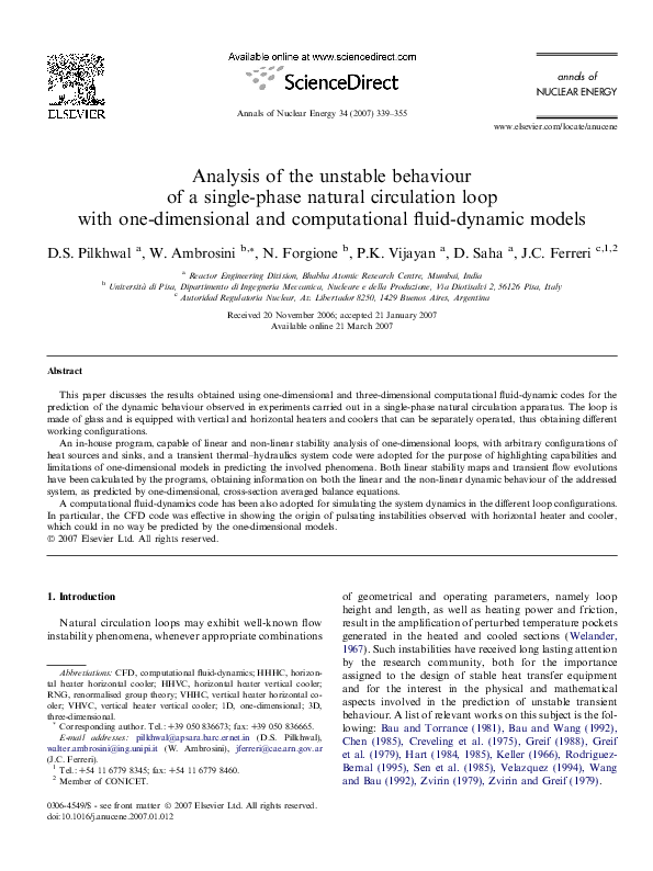 (PDF) Analysis of the Unstable Behaviour of a Single-Phase Natural ...