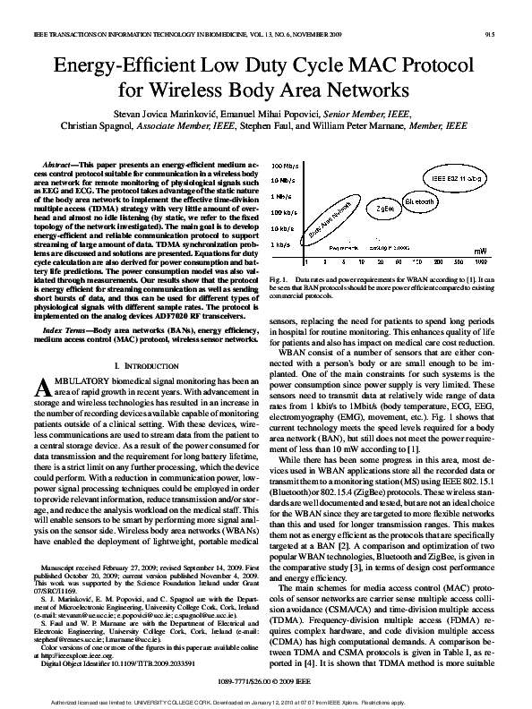 (PDF) Energy-efficient low duty cycle MAC protocol for wireless body area networks