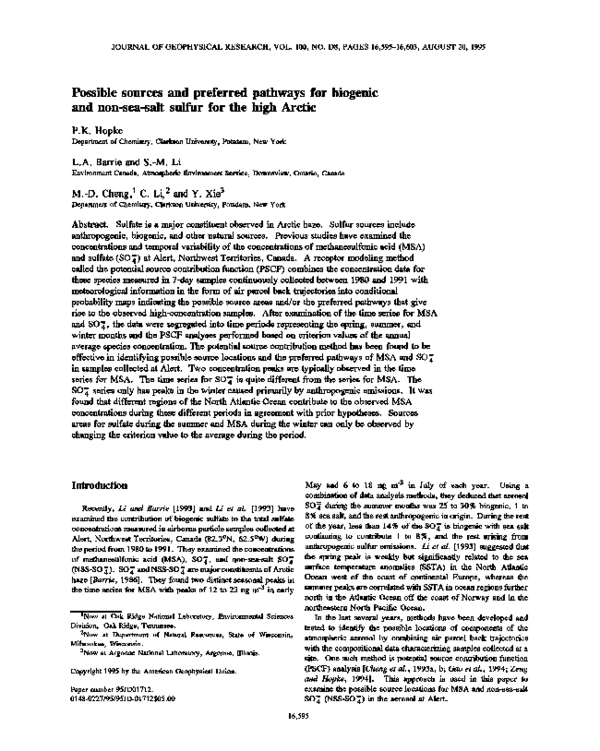 (PDF) Possible sources and preferred pathways for biogenic and non-sea ...