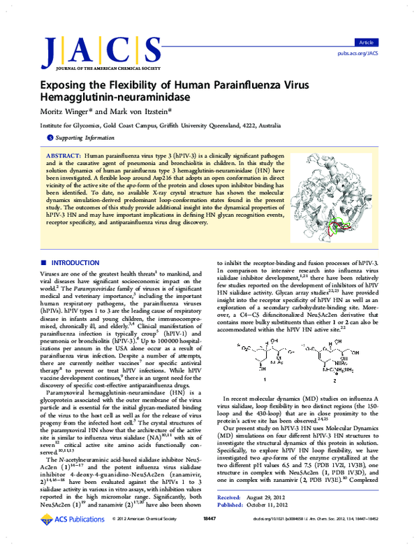 (PDF) Exposing the flexibility of human parainfluenza virus haemagglutinin-neuraminidase