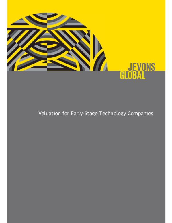 (PDF) Valuation for Early-Stage Technology Companies