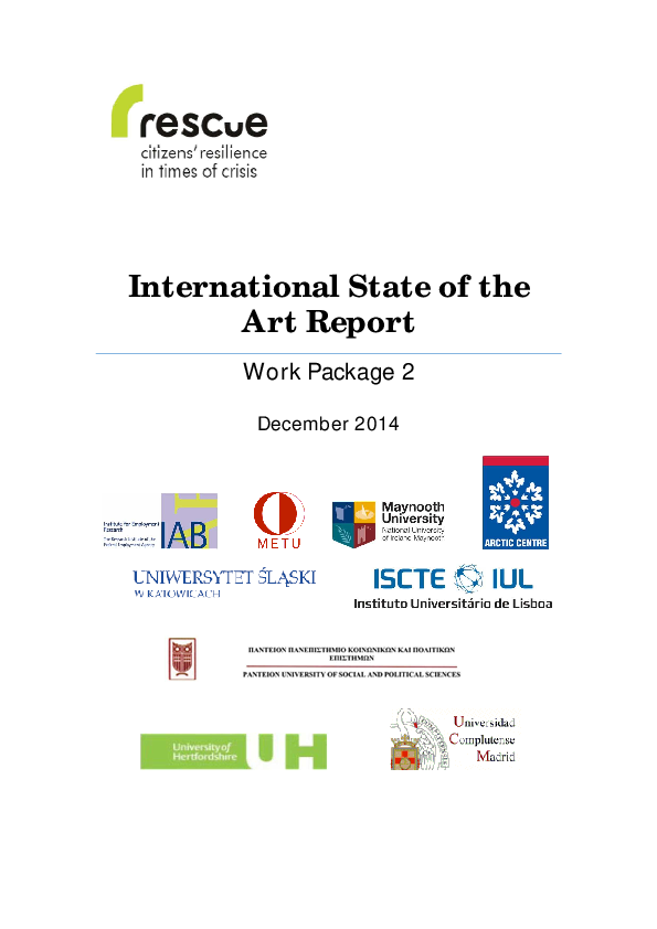 (PDF) International State of the Art Report Work Package 2