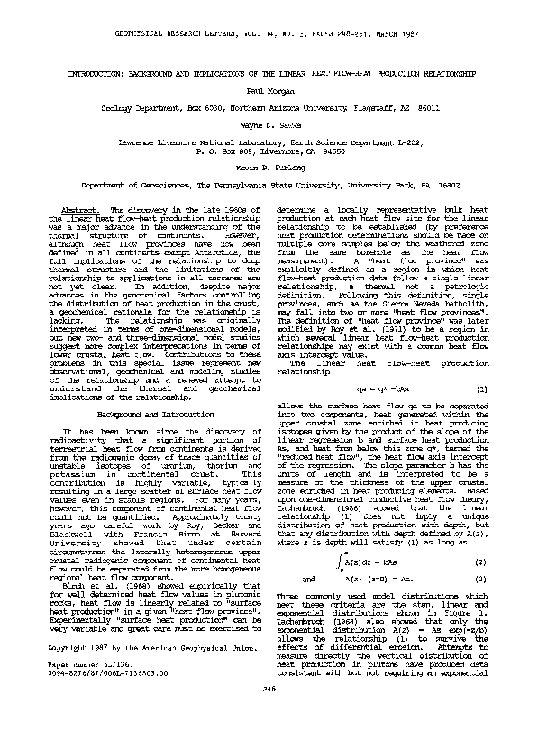 (PDF) Introduction: Background and implications of the linear heat flow ...