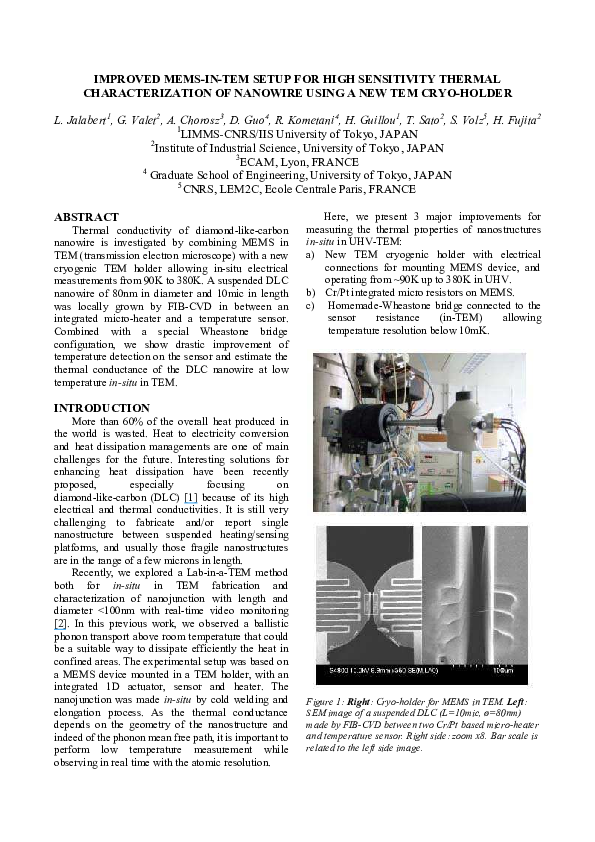 (PDF) Improved MEMS-in-TEM setup for high sensitivity thermal ...