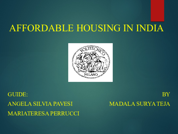 (PPT) Affordable Housing In India