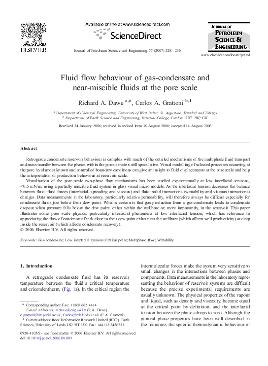 (PDF) Fluid flow behaviour of gas-condensate and near-miscible fluids ...