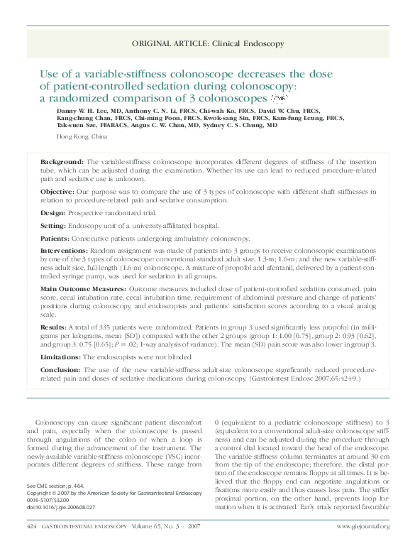 (PDF) Use of a variable-stiffness colonoscope decreases the dose of ...