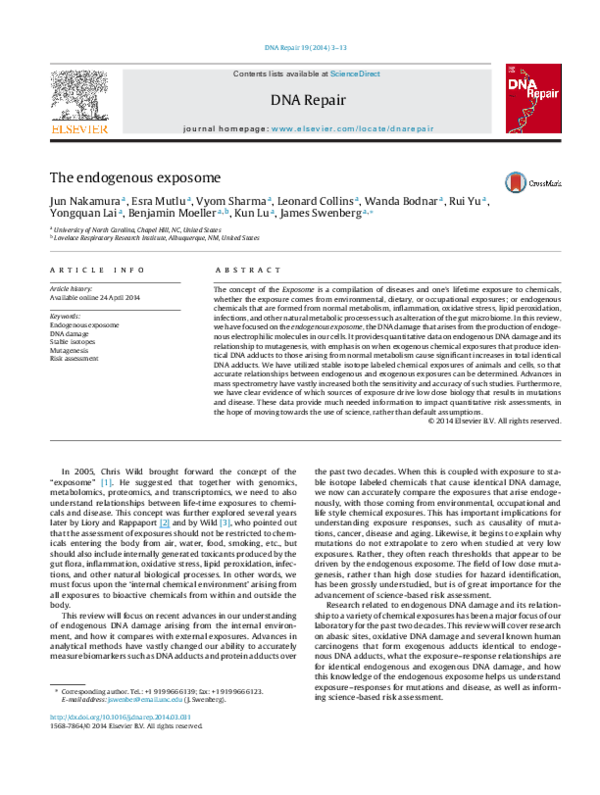 (PDF) The human exposome unraveling the impact of environment on health ...