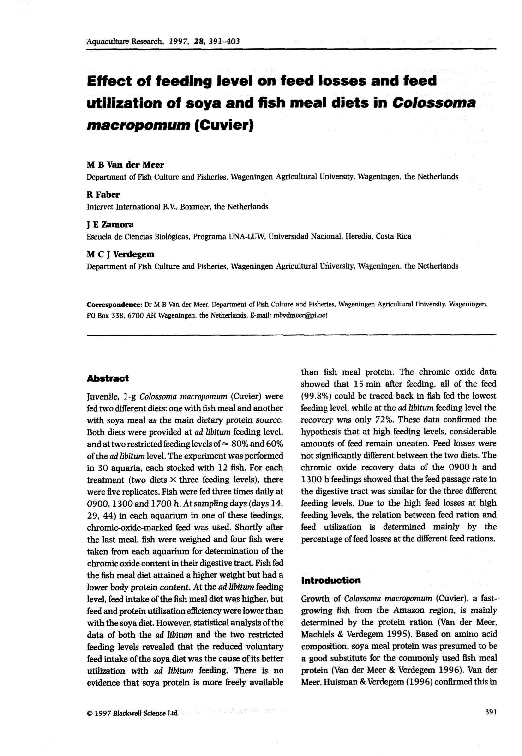 (PDF) Effect of feeding level on feed losses and feed utilization of ...