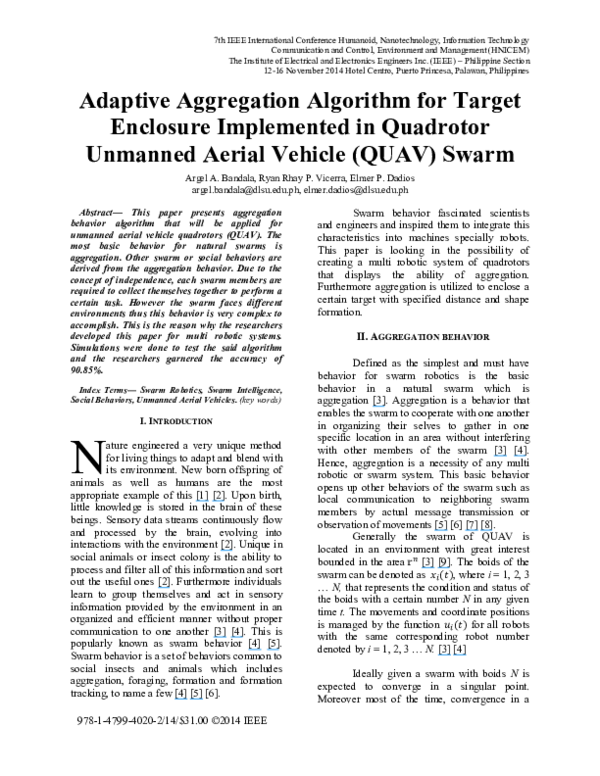 (PDF) Adaptive aggregation algorithm for target enclosure implemented in quadrotor unmanned ...