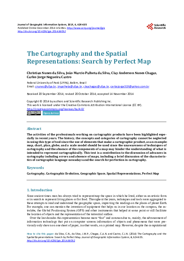(PDF) The Cartography and the Spatial Representations: Search by ...