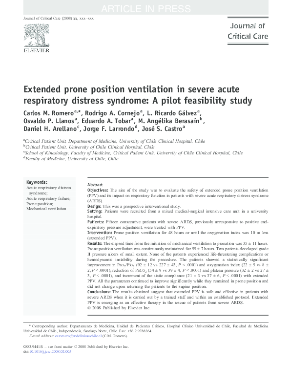 (PDF) Extended prone position ventilation in severe acute respiratory ...