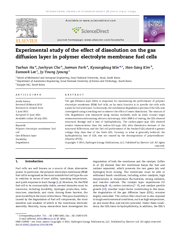 (PDF) Experimental study of the effect of dissolution on the gas ...