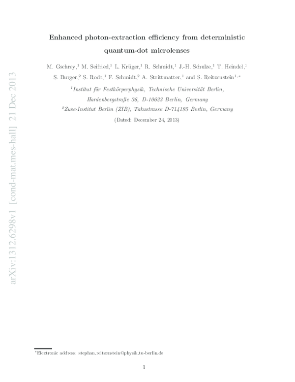 (PDF) Enhanced photon-extraction efficiency from deterministic quantum ...