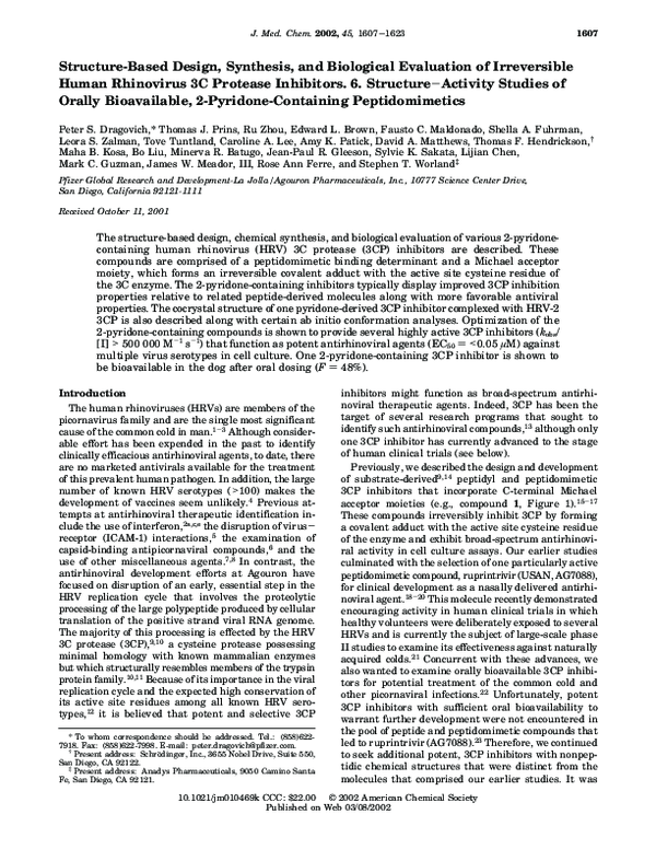 Pdf Structure Based Design Synthesis And Biological Evaluation Of
