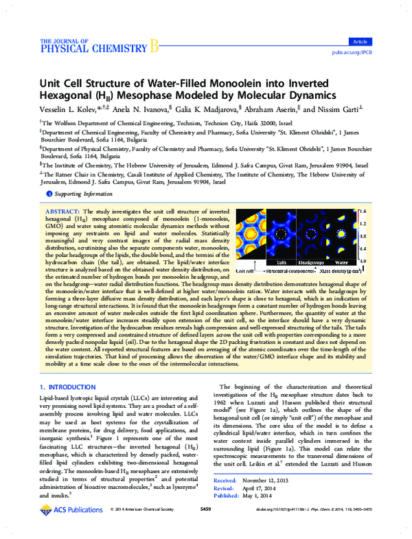 (PDF) Unit Cell Structure of Water-Filled Monoolein into Inverted ...