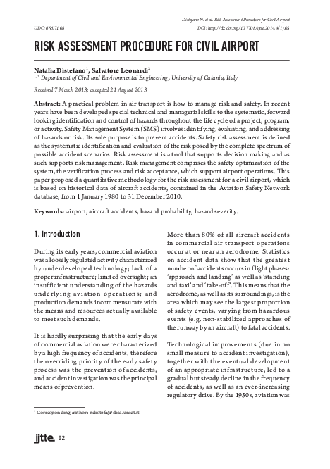 (PDF) Risk Assessment Procedure for Civil Airport