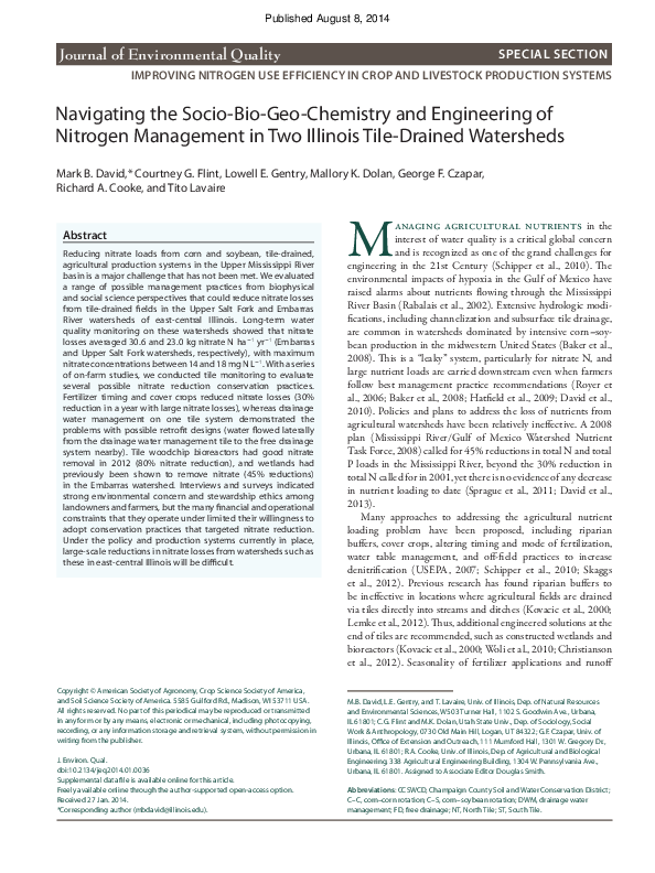 (PDF) Navigating the Socio-Bio-Geo-Chemistry and Engineering of ...