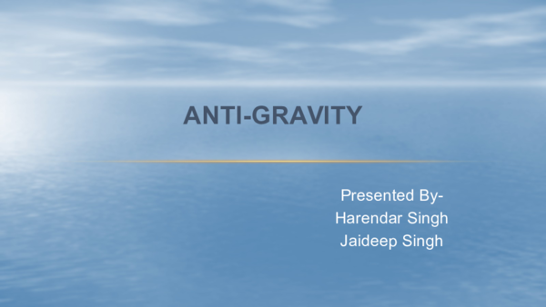 (PPT) ANTI-GRAVITY