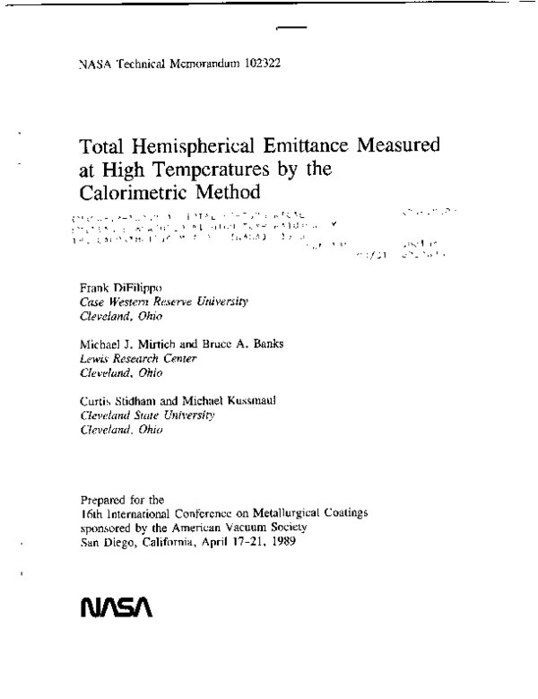 (PDF) Total hemispherical emittance measured at high temperatures by ...