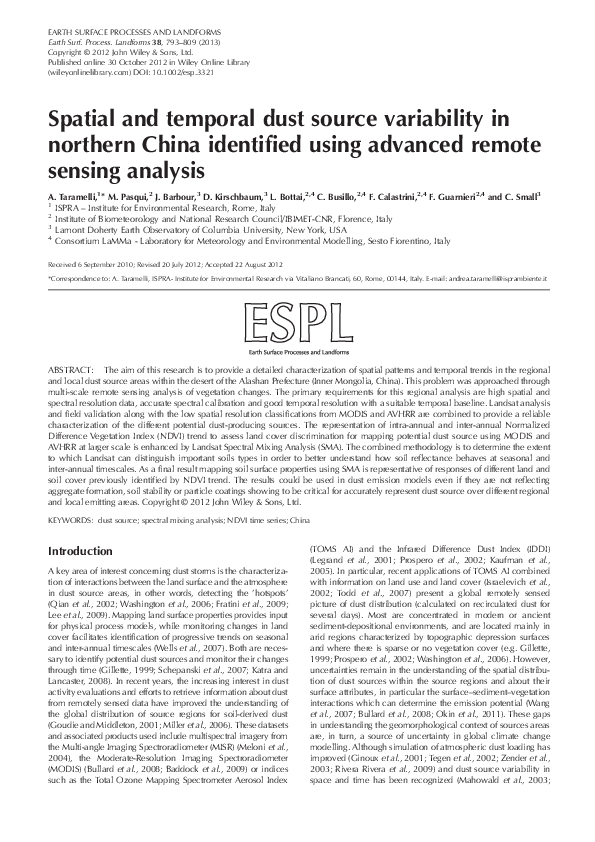 (PDF) Spatial and temporal dust source variability in northern China ...