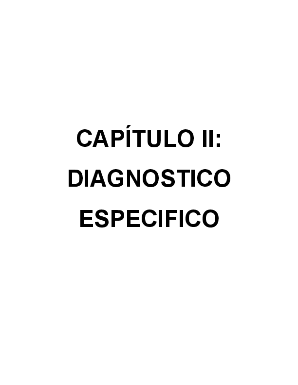 (DOC) CAPÍTULO II: DIAGNOSTICO ESPECIFICO