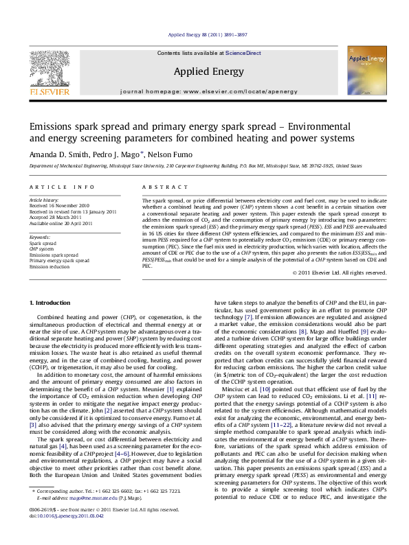 (PDF) Emissions spark spread and primary energy spark spread ...
