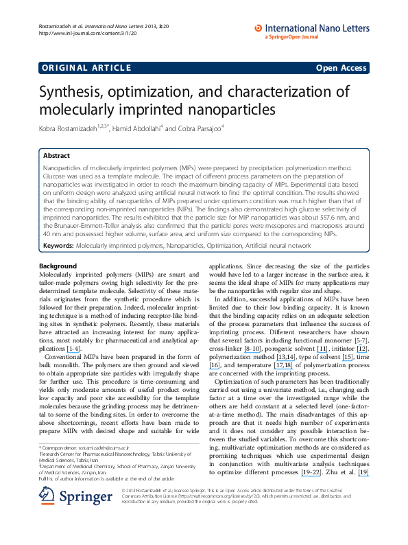(PDF) Synthesis, optimization, and characterization of silver nanoparticles from Acinetobacter ...