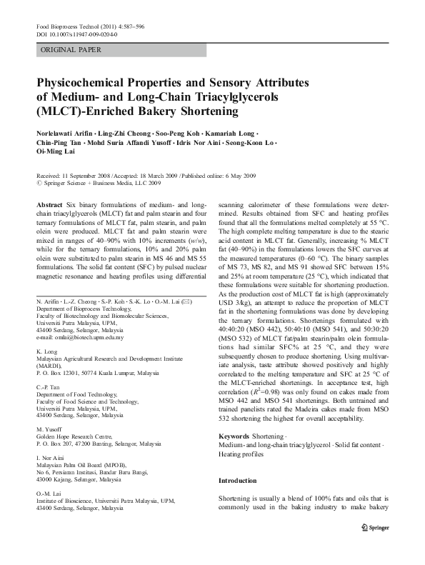 (PDF) Physicochemical Properties and Sensory Attributes of Medium- and ...