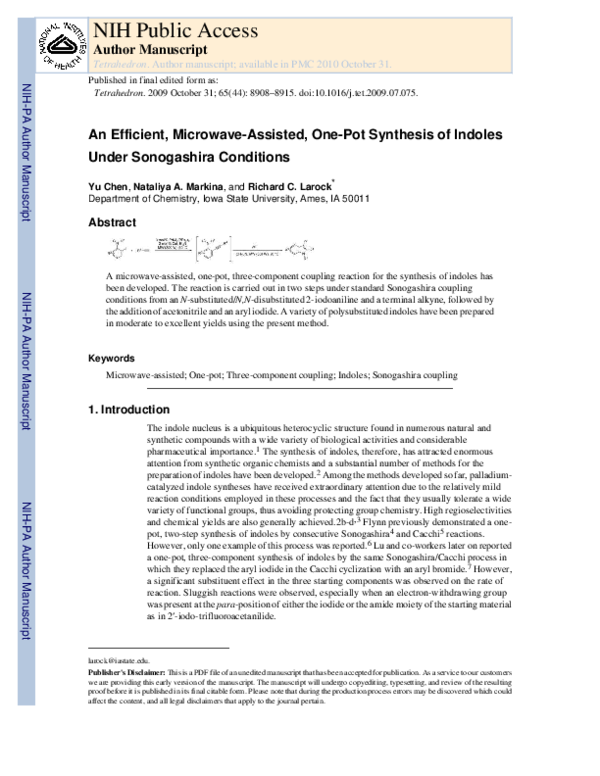 (PDF) An efficient, microwave-assisted, one-pot synthesis of novel 5,6,7,8-tetrahydroquinoline-3 ...