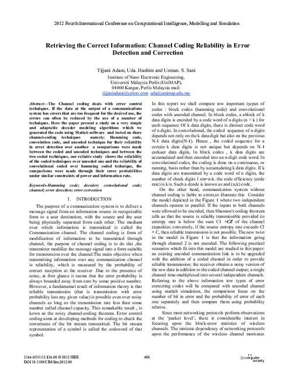Pdf Coding Theory Algorithms Architectures And Applications [andre Neubauer Et Al