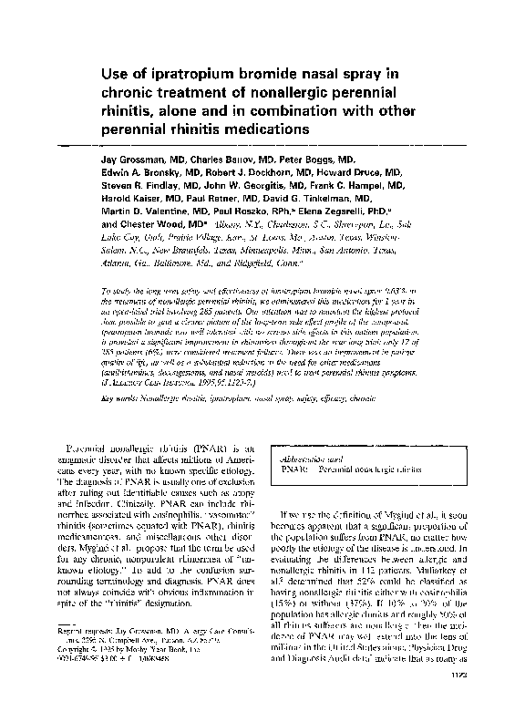 (PDF) Use of ipratropium bromide nasal spray in chronic treatment of ...
