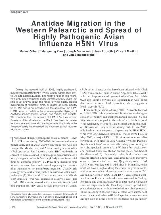 (PDF) Anatidae Migration in the Western Palearctic and Spread of Highly ...