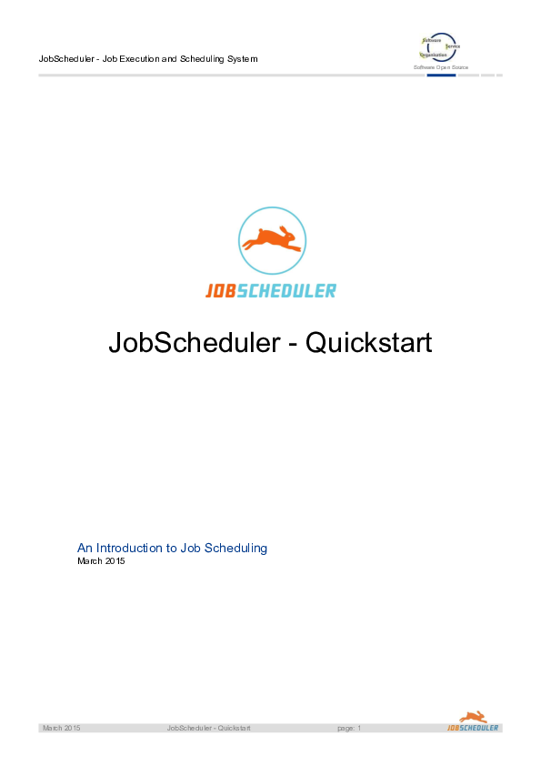 (PDF) JobScheduler -Job Execution and Scheduling System