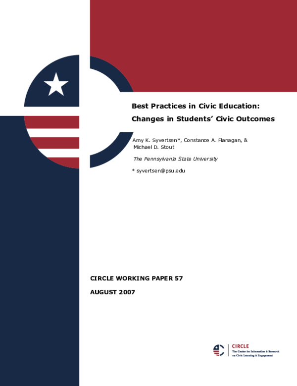 (PDF) Best Practices in Civic Education: Changes in Students' Civic ...