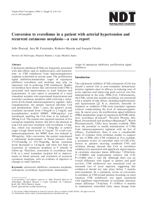 (PDF) Rash to the mTOR Inhibitor Everolimus | Alyx Rosen - Academia.edu