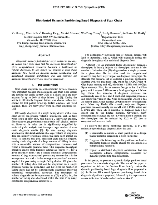 Pdf Distributed Dynamic Partitioning Based Diagnosis Of Scan Chain