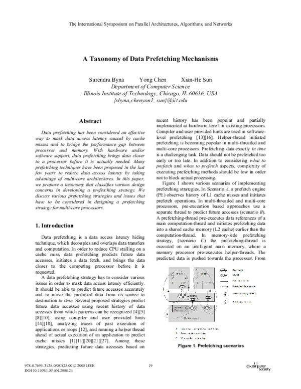 (PDF) A taxonomy of data prefetching mechanisms