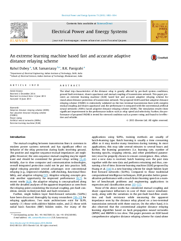 (PDF) An extreme learning machine based fast and accurate adaptive ...