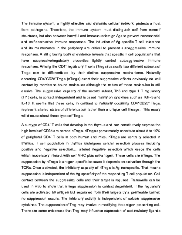 (DOC) Types of T reg (1)