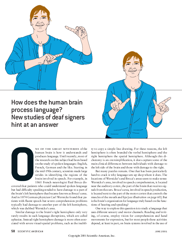 (PDF) Sign language in the brain