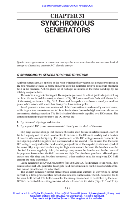 (PDF) SYNCHRONOUS GENERATORS