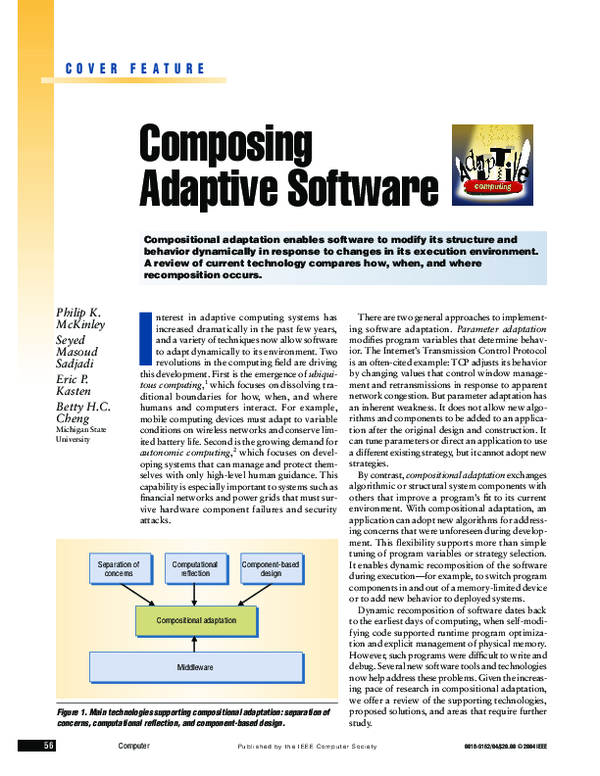 (PDF) Composing adaptive software