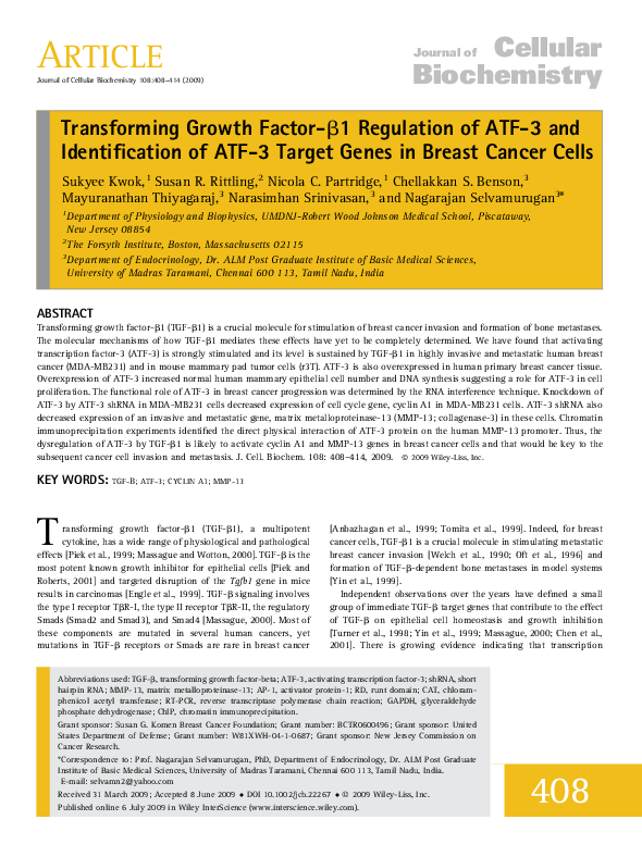 Pdf Transforming Growth Factor β1 Regulation Of Laminin γ1 And Fibronectin Expression And